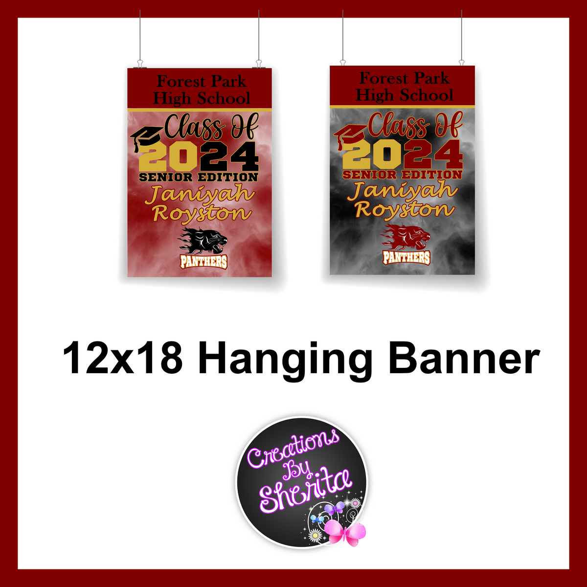 Hanging Graduation Banner 12x18 – Creations By Sherita